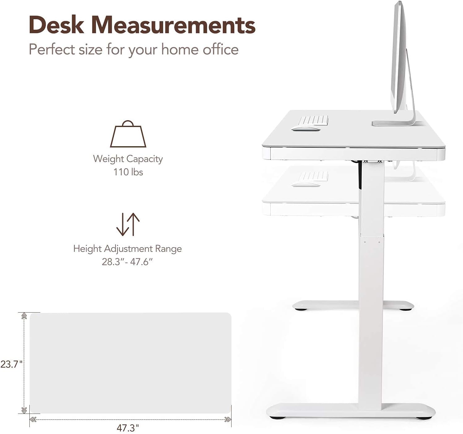 مشخصات میز ایستاده با قابلیت تنظیم ارتفاع مدل Flexispot All In One - ارسال 15 الی 20 روز کاری‎