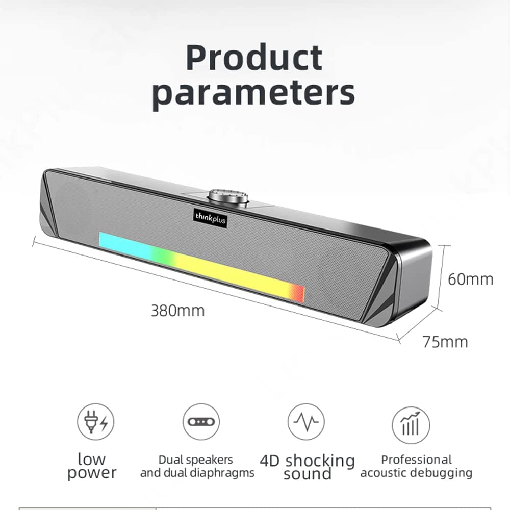 مشخصات اسپیکر لنوو مدل Thinkplus Desktop Soundbar TS33-B - ارسال ۱۰ الی ...