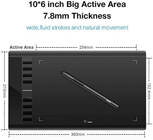 مشخصات تبلت طراحی یوجی UGEE Drawing Tablet مدل M708 UGEE 10 x 6 inch ...