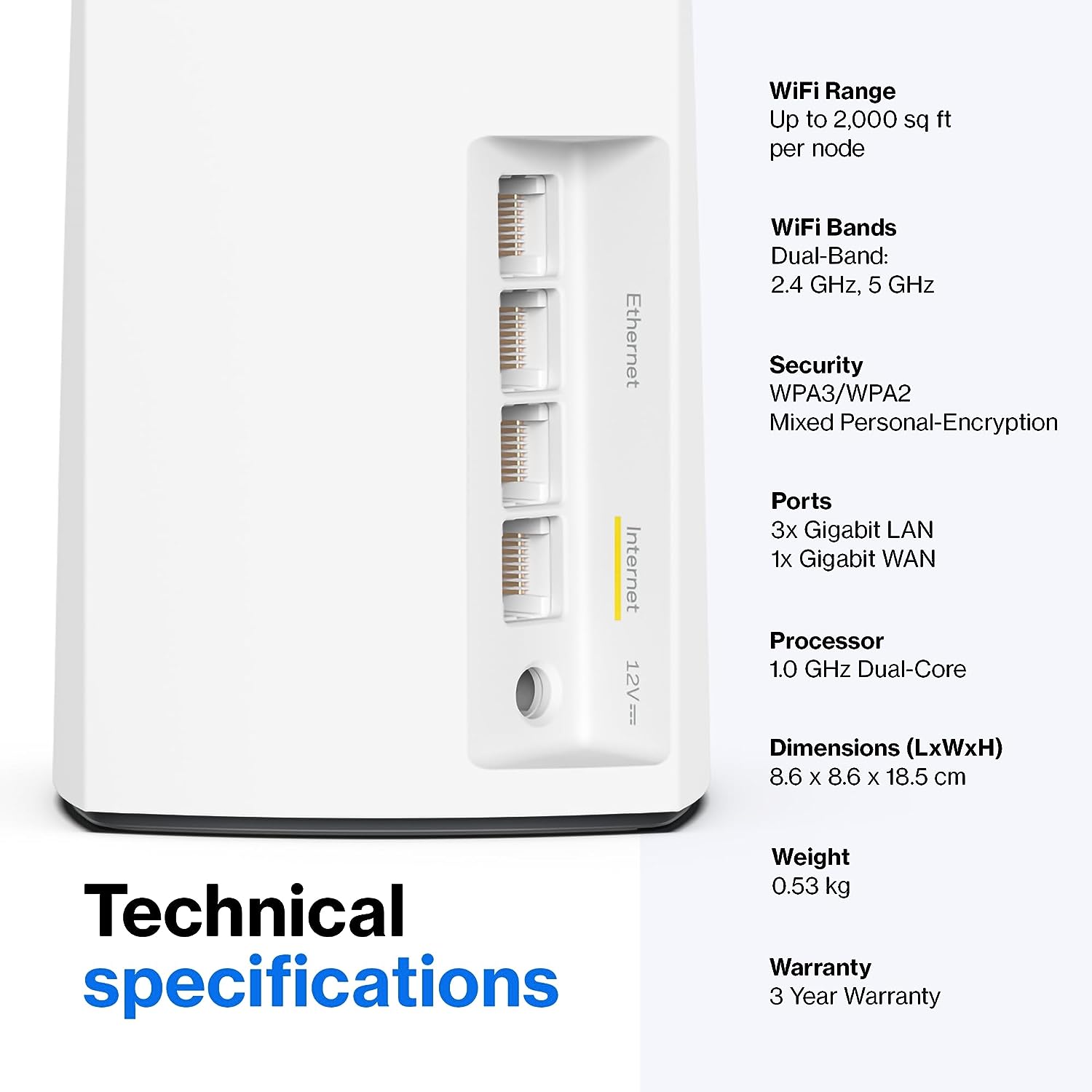 مشخصات روتر لینکسیس مدل Linksys Atlas WiFi 6 MX2000 1-Pack - ارسال 15 ...